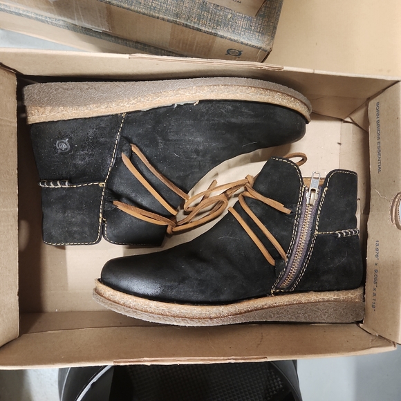 Born | Shoes | Nitb Born Black Calyn Flat Ankle Zip Up Boots | Poshmark